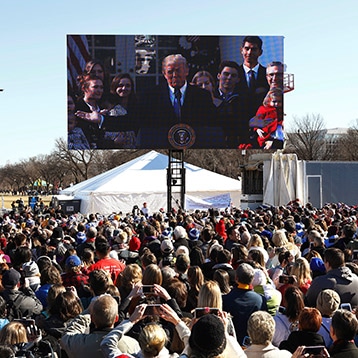 Trump tells marchers he welcomes their commitment to life - Arlington ...