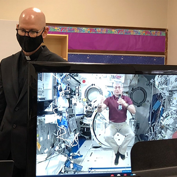 Astronaut talks with Catholic school students while orbiting Earth ...