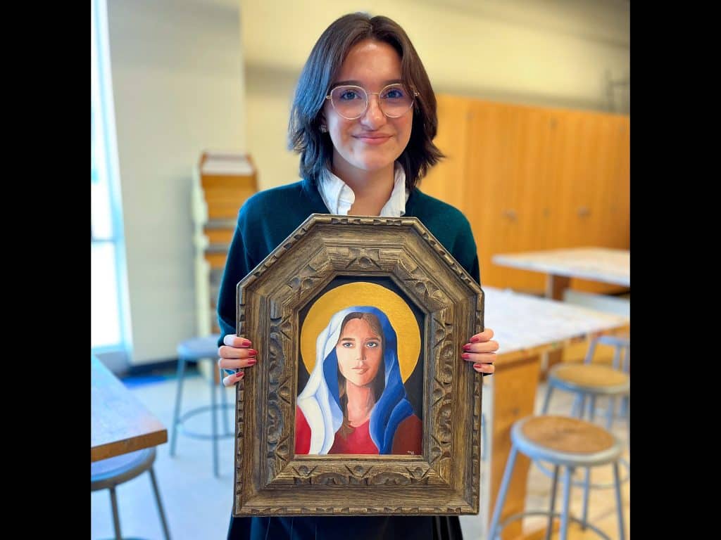 Student’s Marian art visits classrooms - Arlington Catholic Herald
