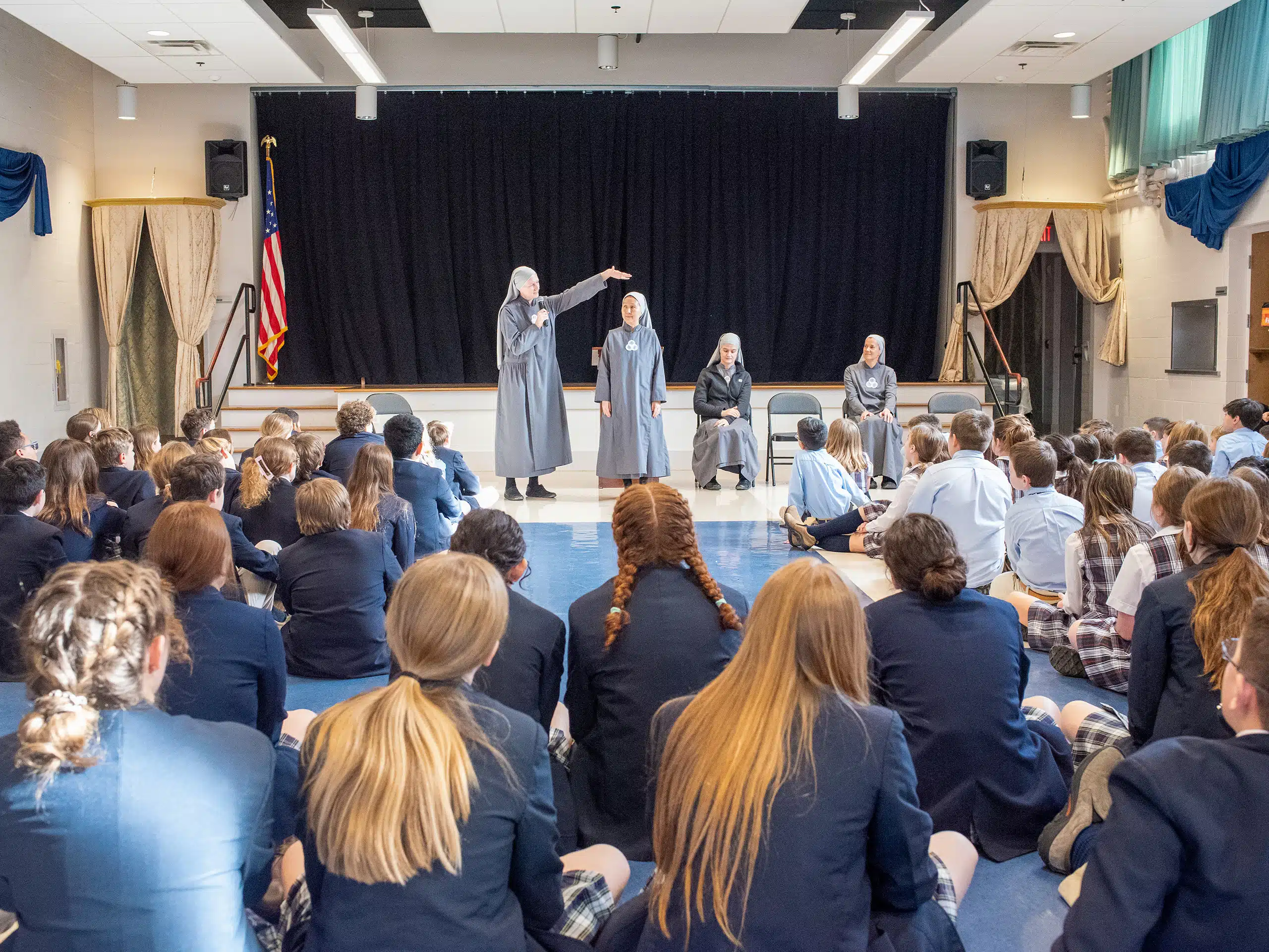The ‘Groovy Nun’ makes a big impression at Sacred Heart Academy in ...