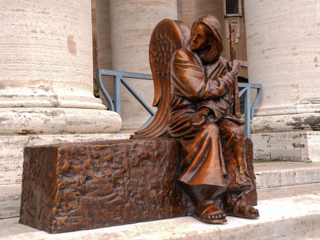 Bronze sculpture in St. Peter's Square offers message of hospitality ...