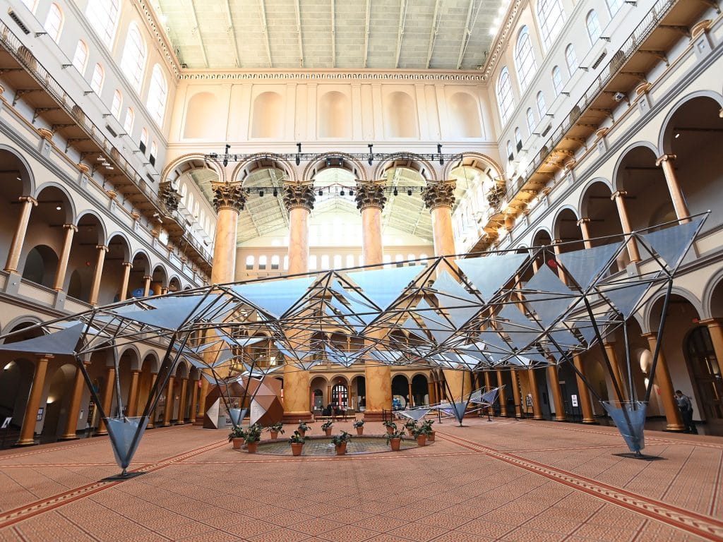 CUA architecture students build soaring spaceframe - Arlington Catholic ...